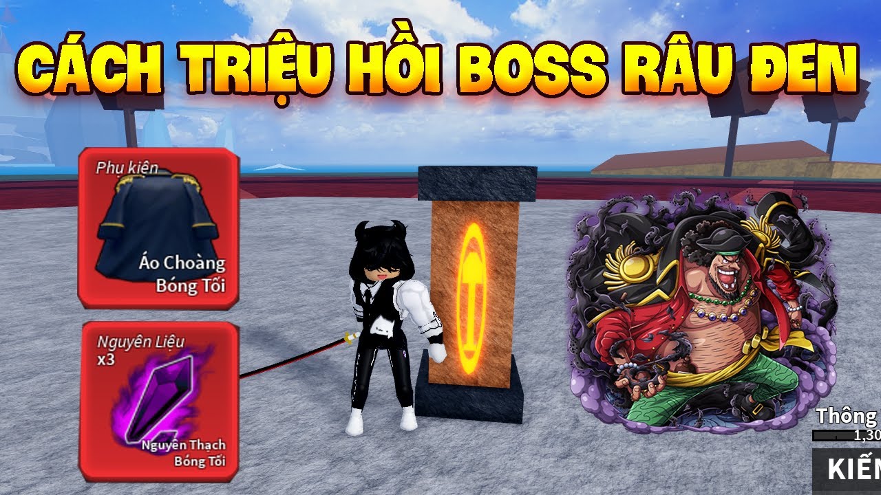 Blox Fruits - Cách Triệu Hồi Boss Râu Đen Lấy Áo Choàng Bóng Tối Và ...