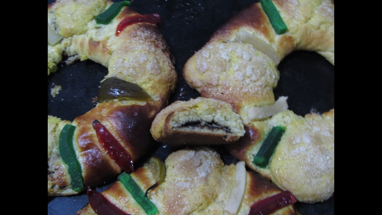 Mini roscas de reyes rellenas con chocolate (Receta) - YouTube