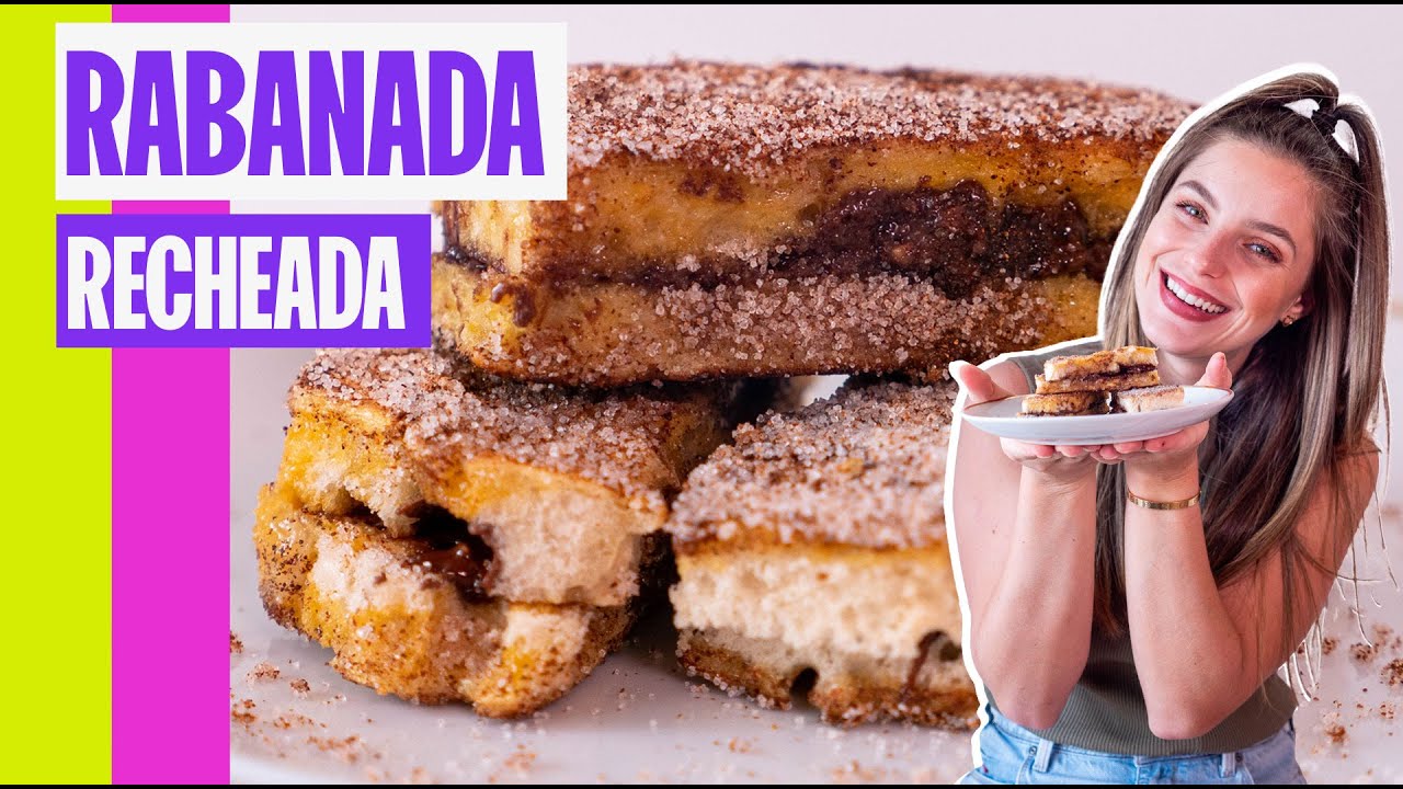 RABANADA RECHEADA DE CREME DE AVELÃ SEM AÇÚCAR - YouTube