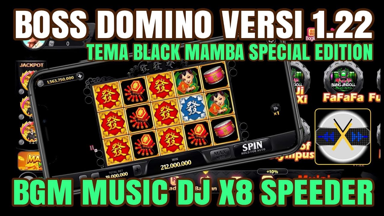 Boss Domino Versi 1.22 Tema Black Mamba Special Background Music DJ MOD X8 Speeder - YouTube