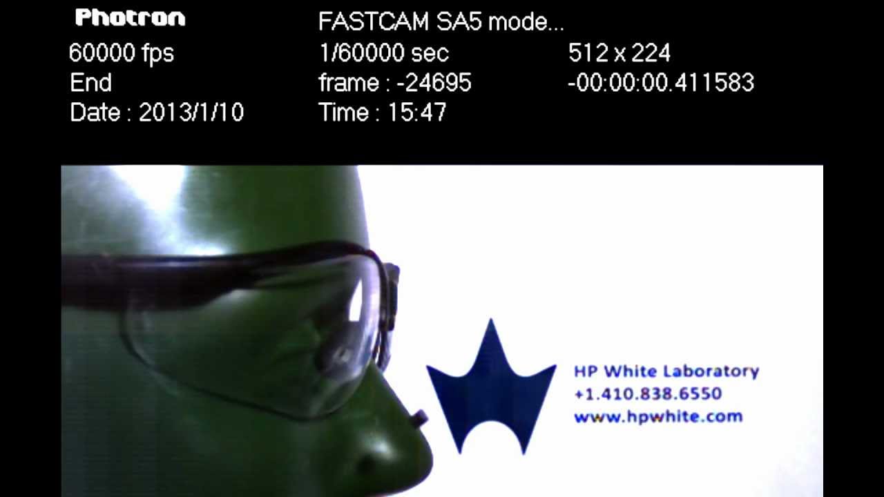 High Speed Video: Military Ballistic Eyewear Testing - YouTube