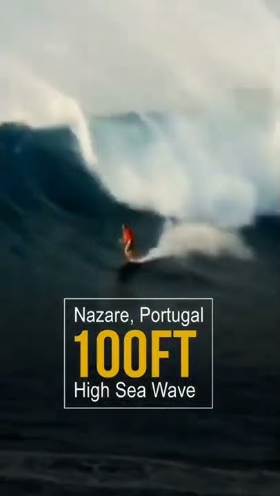 highest sea wave - Nazare, Portugal 🇵🇹 . 100 ft high sea wave 🌊 surfing ...