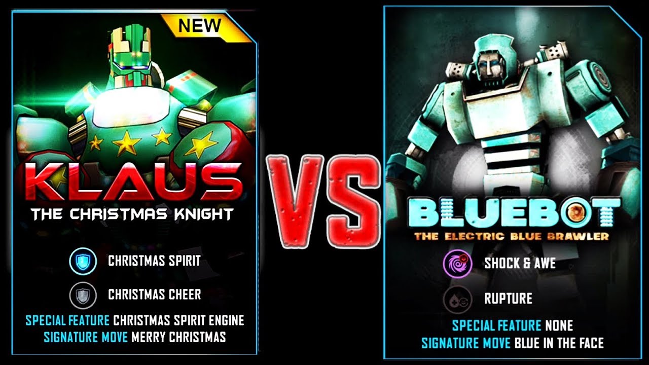 REAL STEEL WRB KLAUS VS Bluebot New Robots UPDATE (Живая Сталь) - YouTube