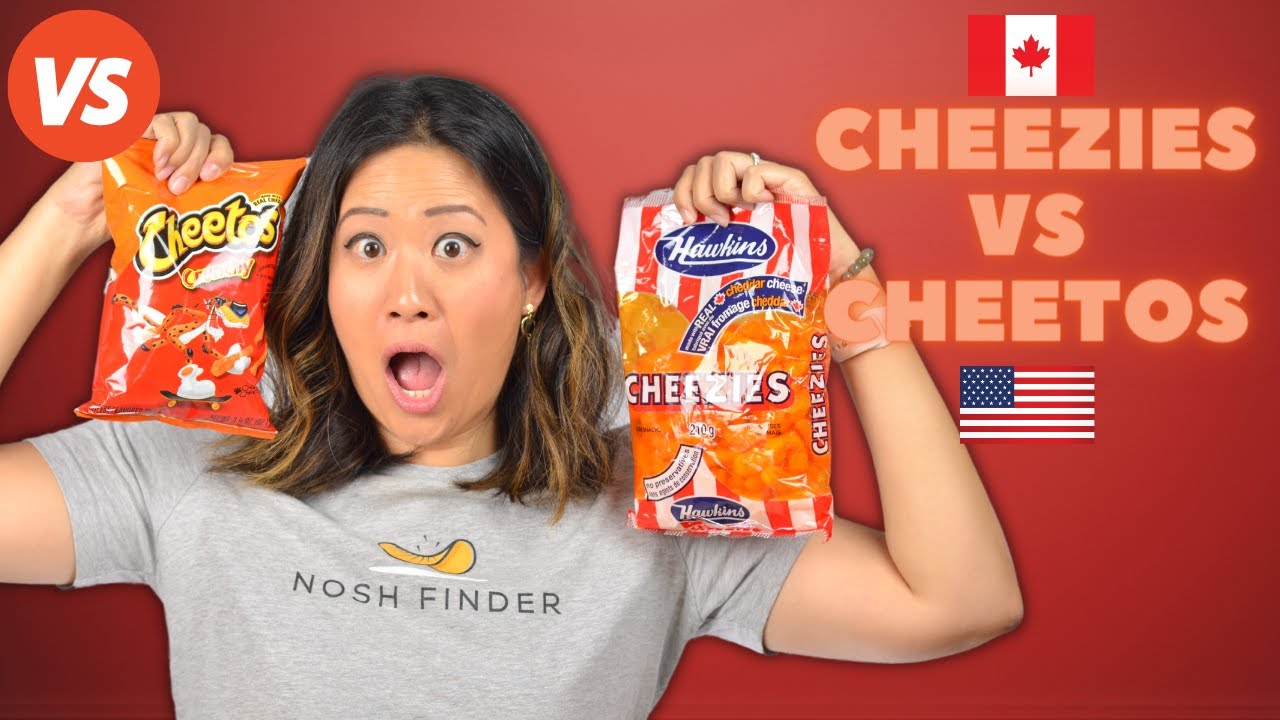 Canadian vs American SNACK Review | Cheezies vs Cheetos Classic Cheesy ...