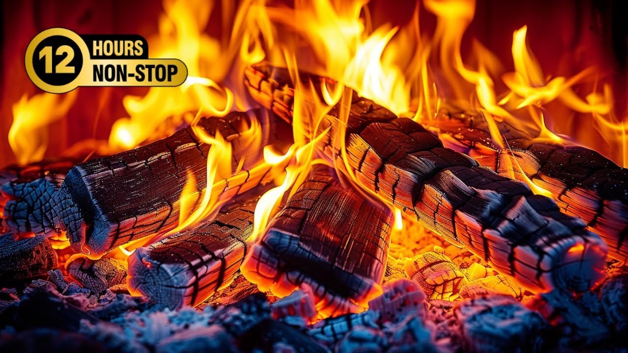 Relaxing Fireplace 🔥 Enchanting Winter Retreat: Fireside Frost Magic to ...