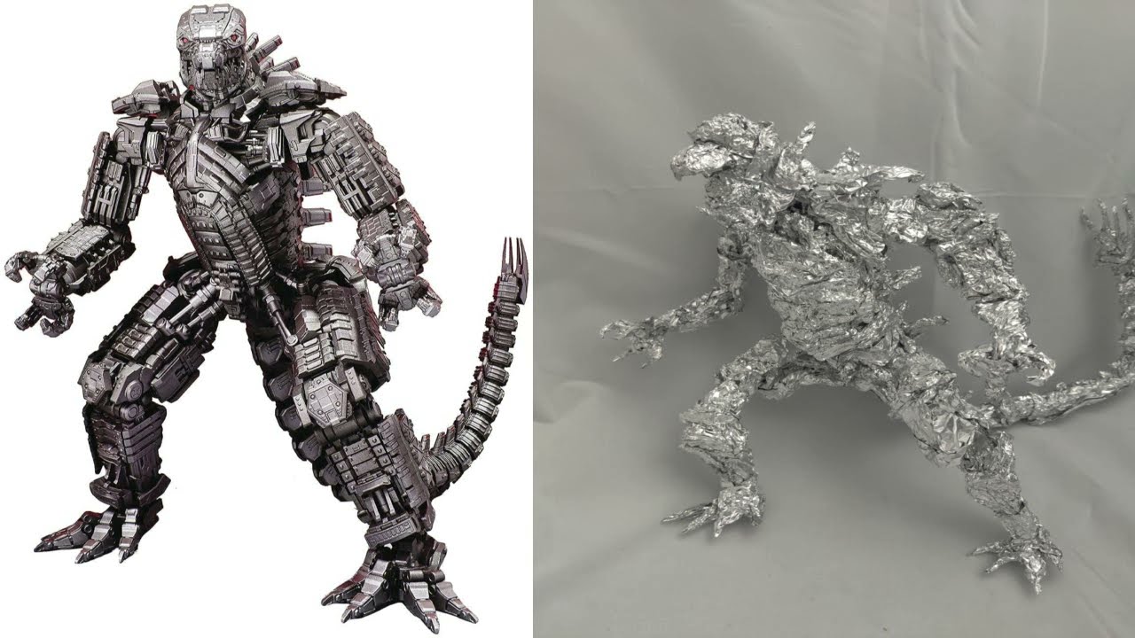 Mecha Godzilla - Aluminum Foil Sculpture - YouTube