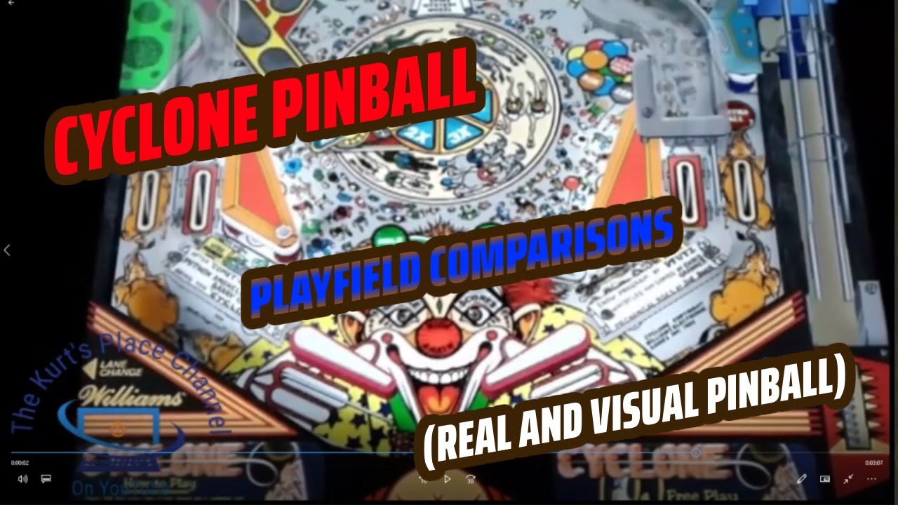 Cyclone Pinball Playfield Comparisons (Real And Visual Pinball) - YouTube