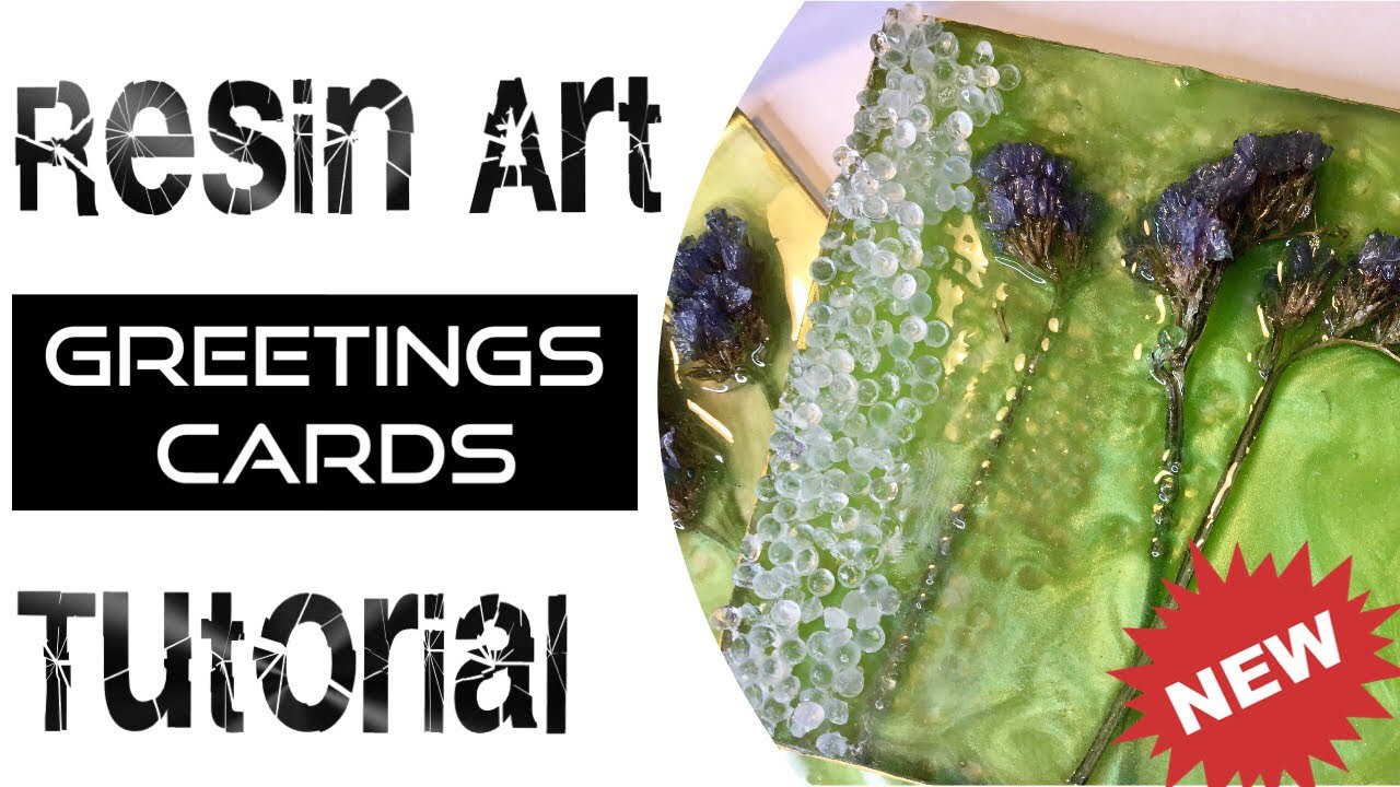 Resin Art. Greetings Card Tutorial With Dried Flowers! - YouTube