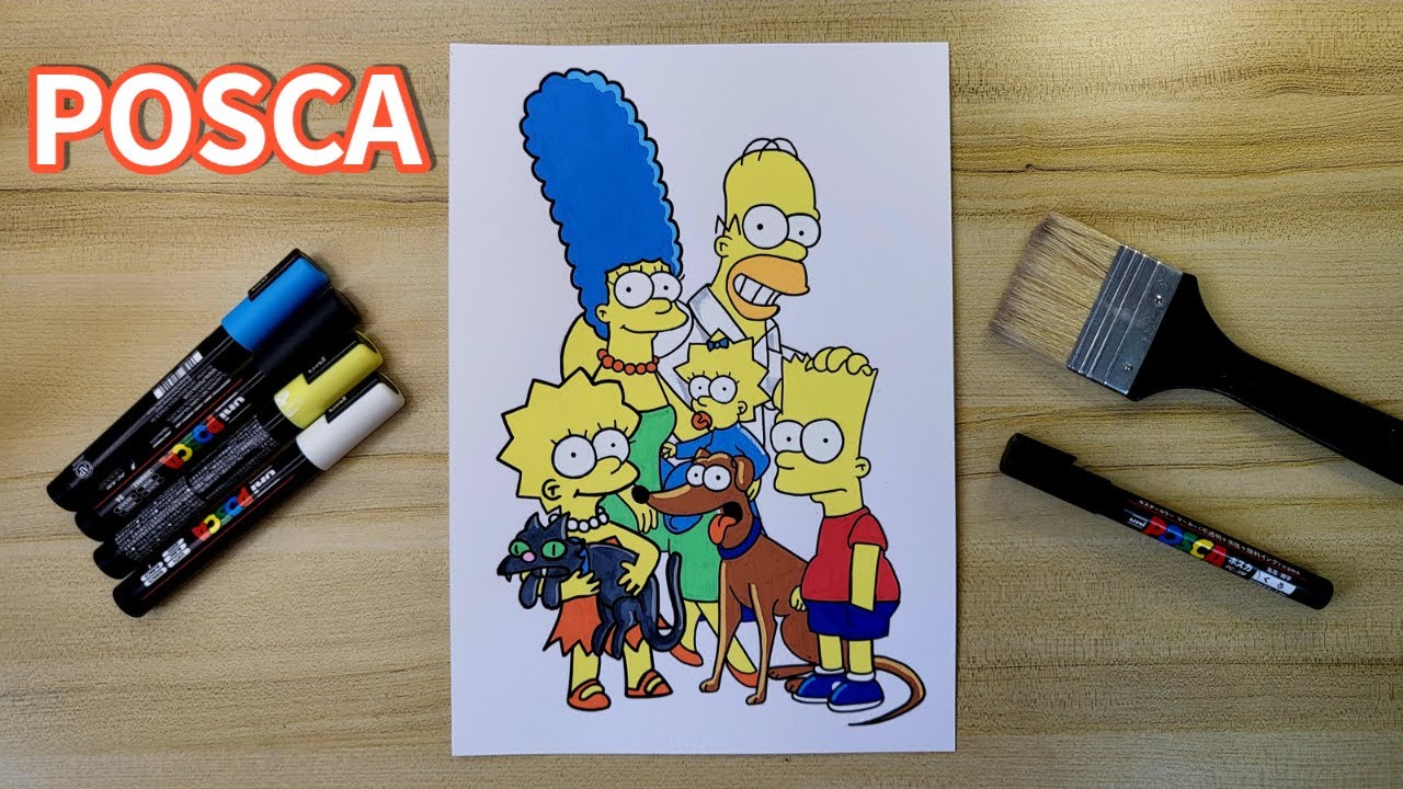 The Simpsons/심슨가족/쉬운마카/Posca - YouTube