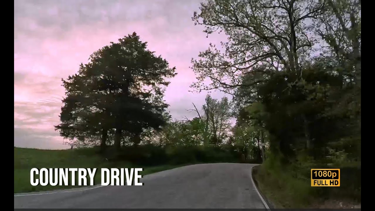Drive through a Countryside Sunset 5 Min | Ambience | Sunset | Driving ...
