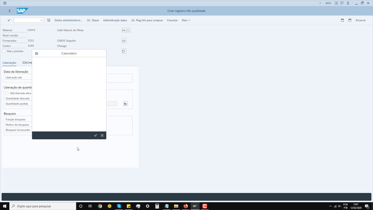 21 - Módulo QM Criar registro info qualidade QI01 SAP - YouTube