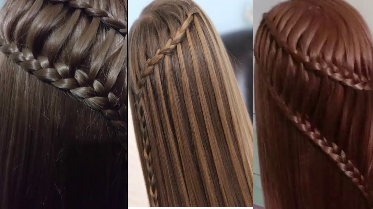 Waterfall Braids & Ladder Braid Hairstyle Tutorial - 2-in-1 braided ...