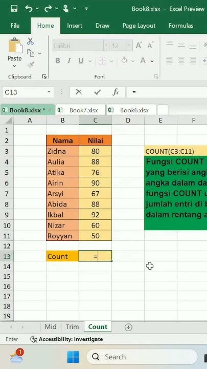 Rumus Excel Tentang Count Excelindonesia Microsoftexcel Exceltips Belajarexcel Jagoexcel
