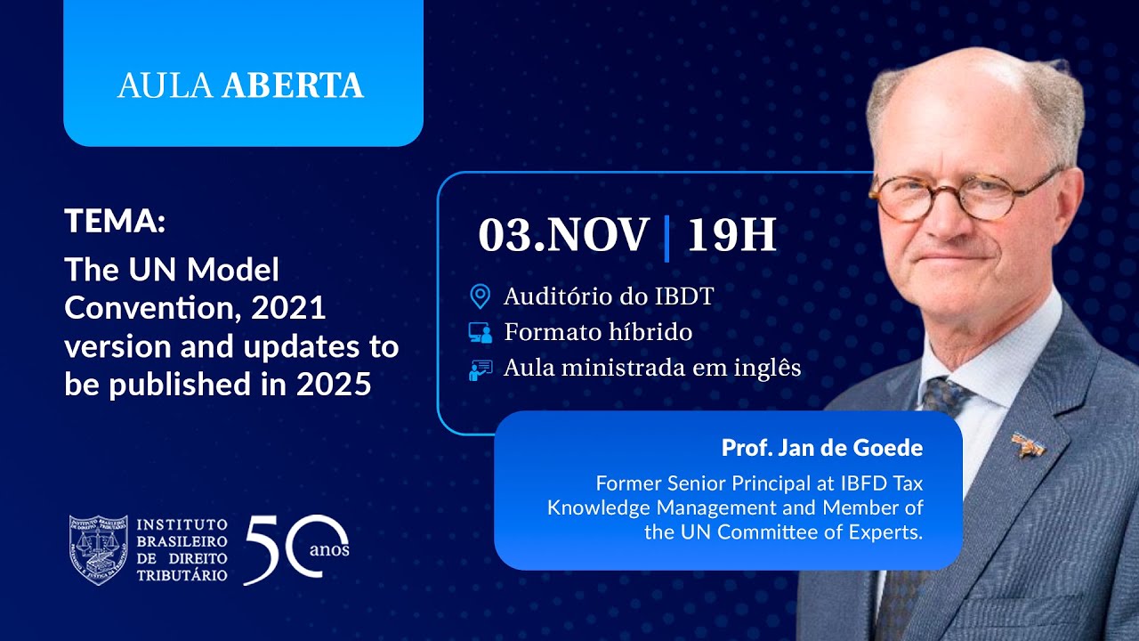 Aula Aberta | The UN Model Convention, 2021 version and updates to be ...