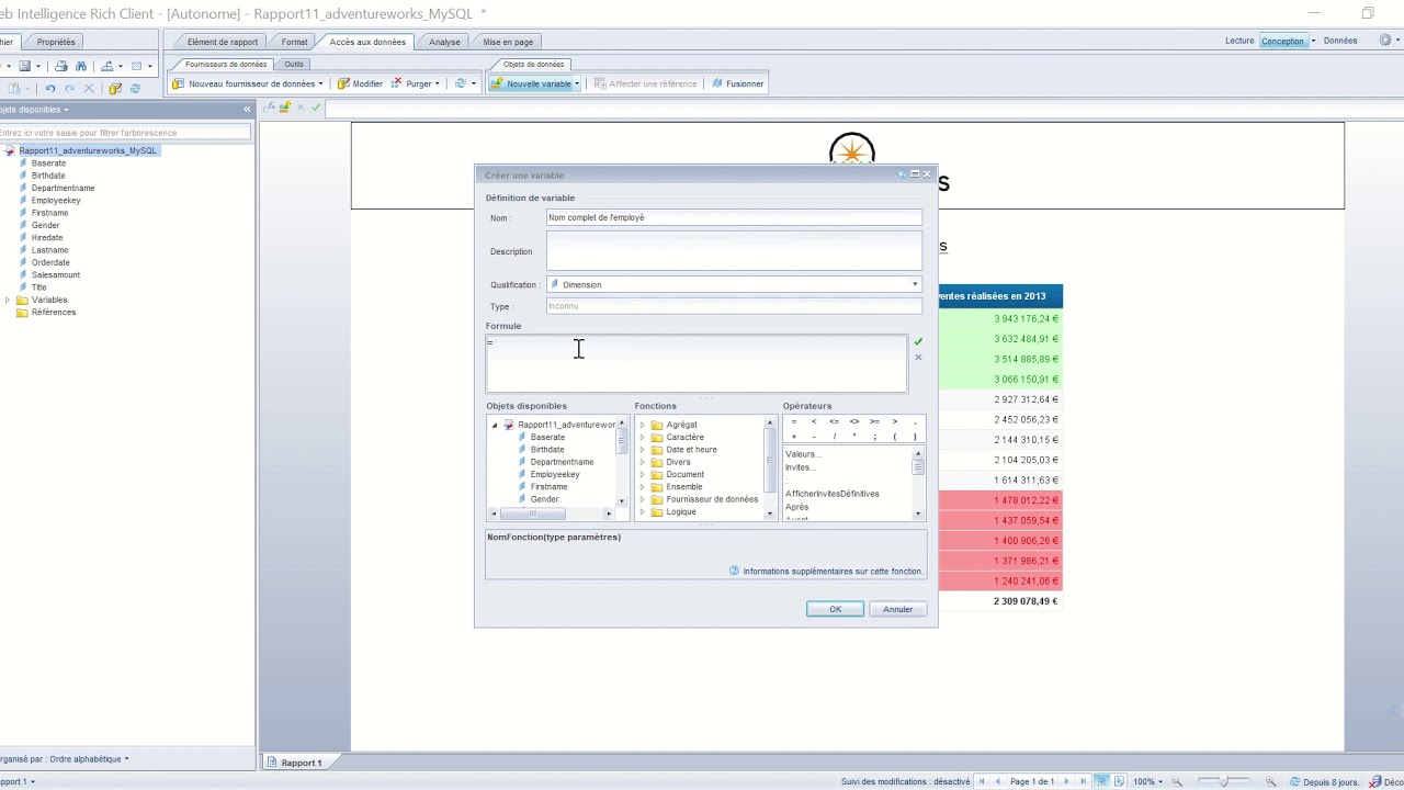 SAP BO WEBI CONCATENATION - YouTube
