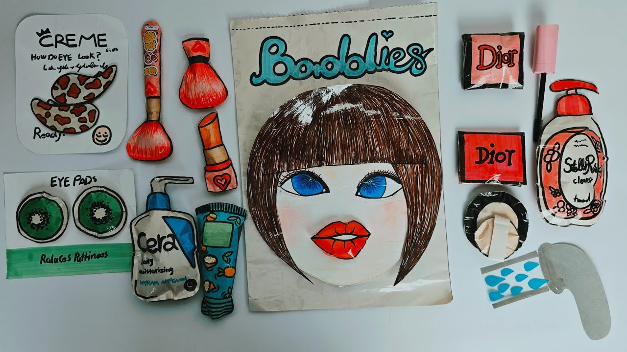 Paper Diy🩵] 👩 Roblox Baddie Skincare 👩 ASMR 💖 Blind Bag Paper 💖 - YouTube