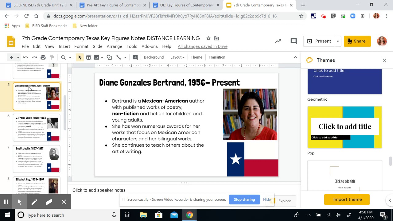 7th Grade Lesson 12.2 Key Figures of Contemporary Texas - YouTube