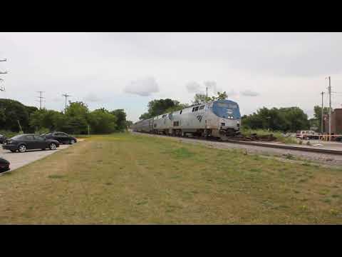 Amtrak Empire Builder #7 at Pewaukee, Wi - YouTube