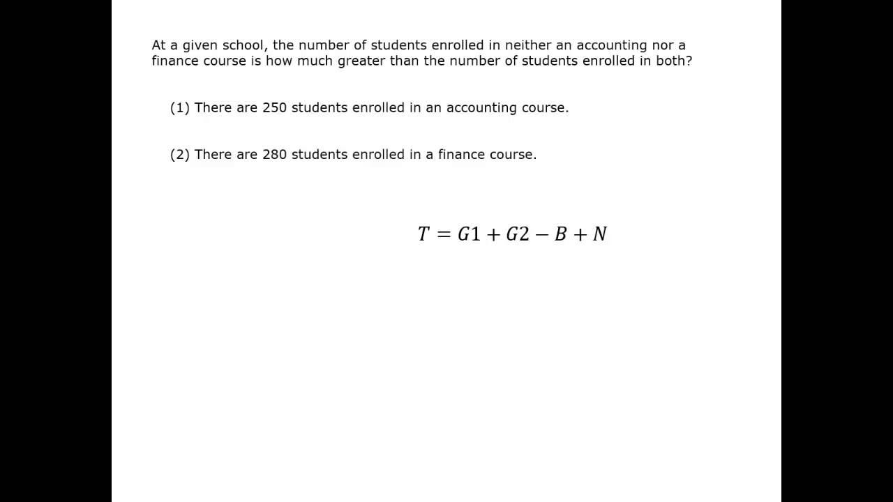 Overlapping Sets - Neither and Both - GMAT Free - GFDS1 - YouTube