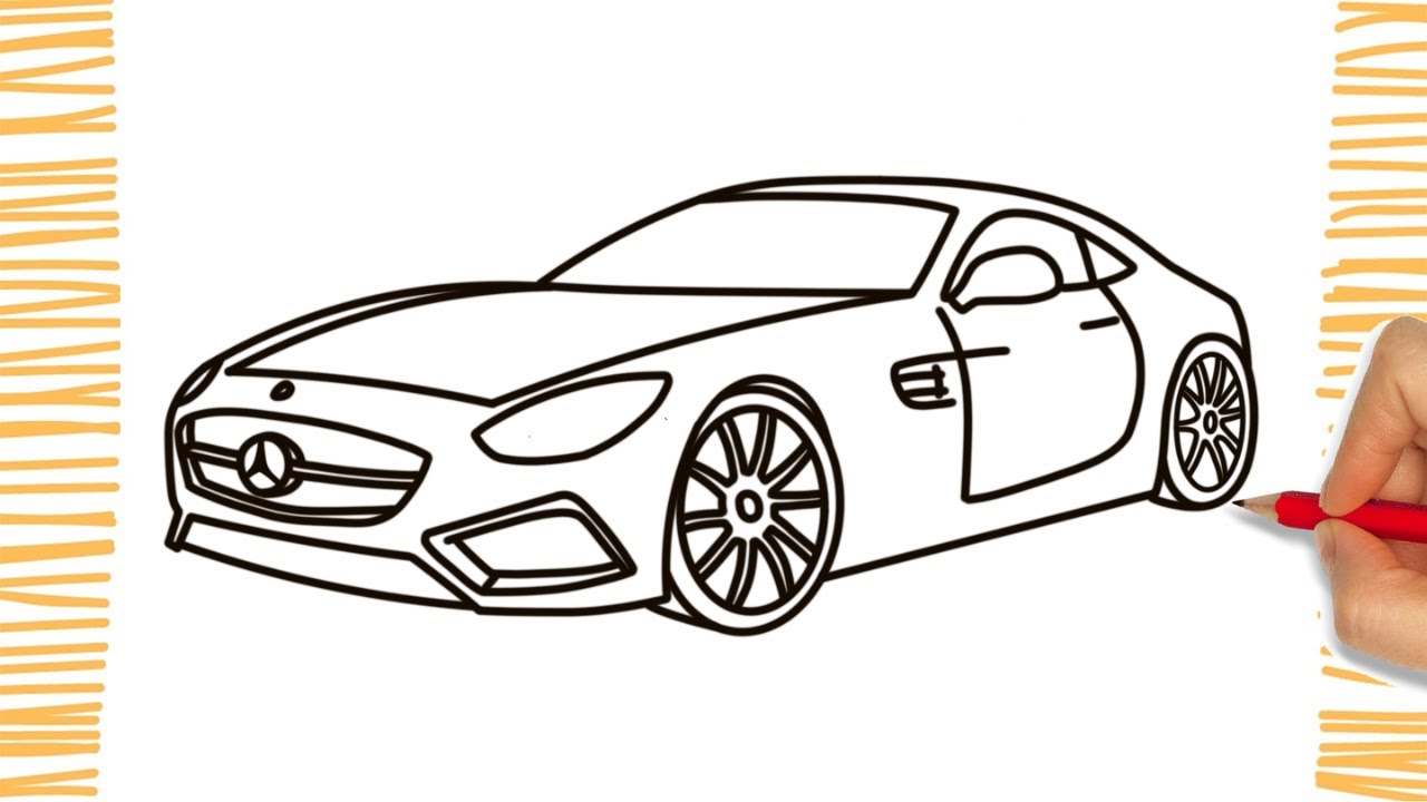 Como dibujar un carro MERCEDES I paso a paso - YouTube