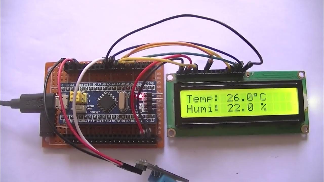 STM32F103C8 Blue Pill with DHT11 sensor and 16x2 LCD - YouTube