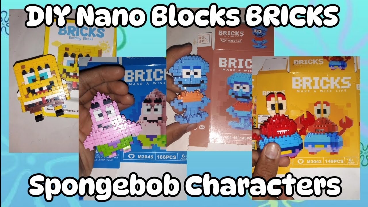 DIY Nano Blocks BRICKS - Spongebob Characters - YouTube
