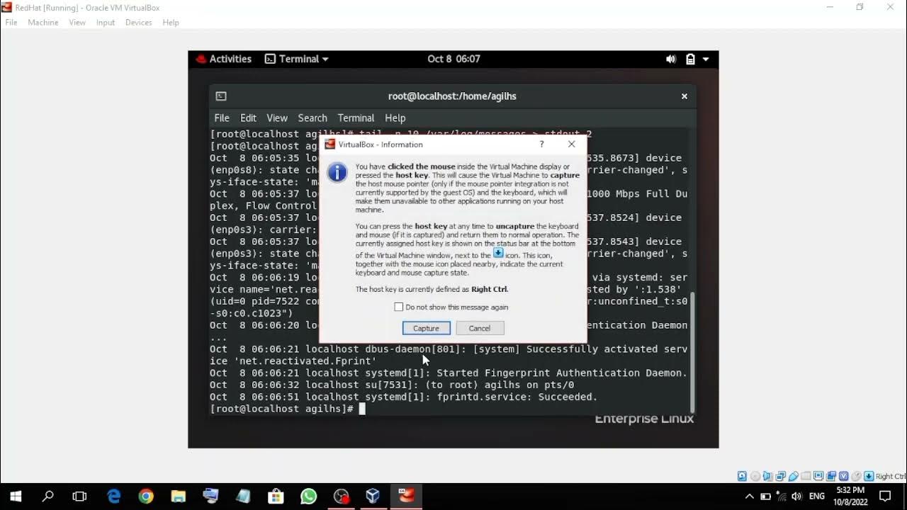 Creating, Viewing, and Editing Text Files with Redhat 8.6 - YouTube