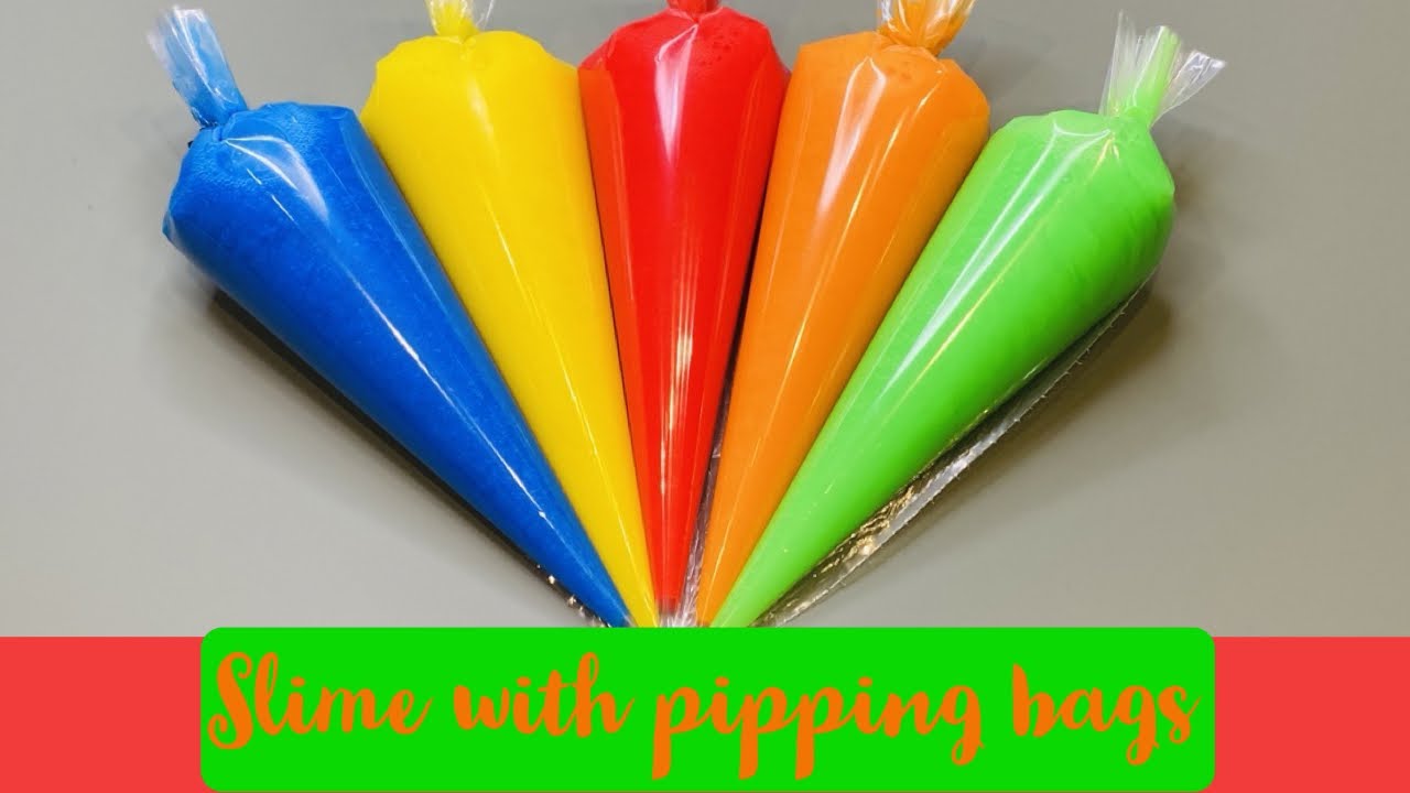 Making Super Glossy Slime With Piping Bags | Satisfying Super Glossy ...