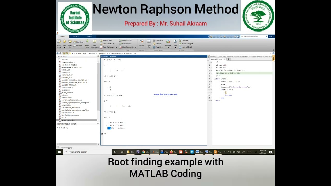Numerical Analysis L#02 Newton Rapson Method Solved Example | Newton ...