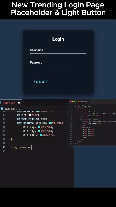 New Trending Login Page 🔥 Shorts Html Css Javascript Programming Webdevelopment