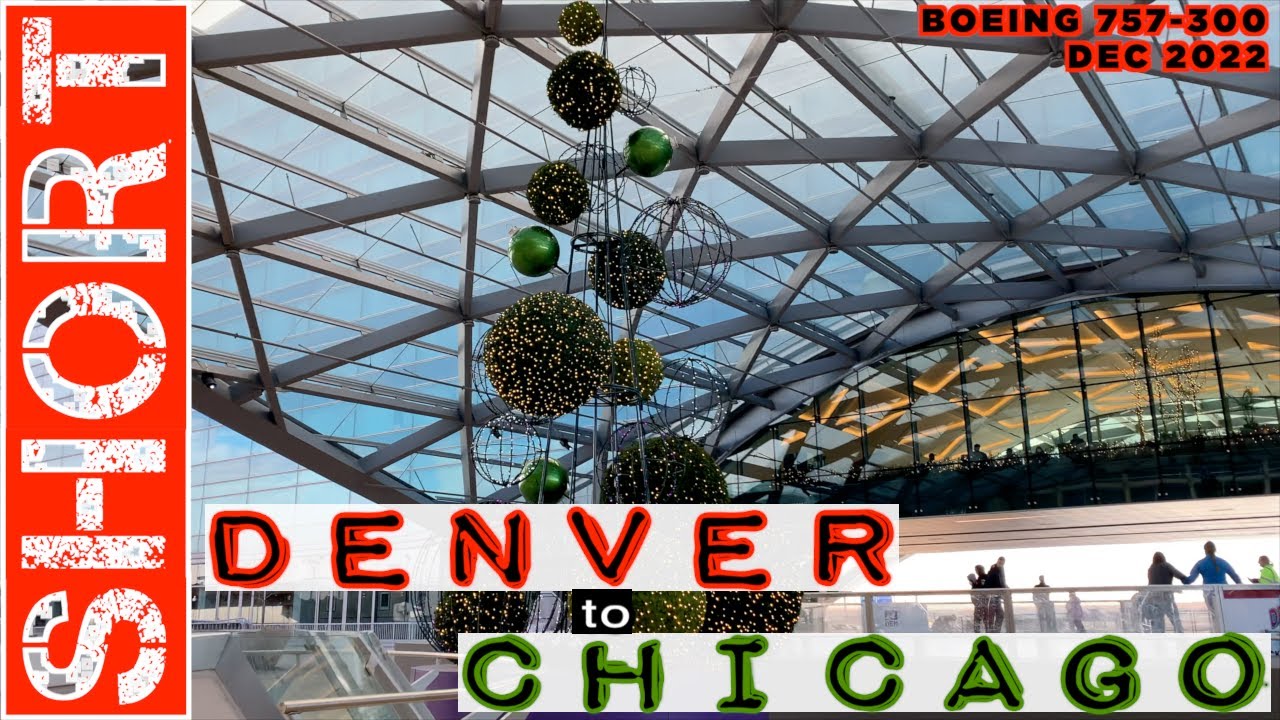 Christmas Flying Denver to Chicago - Boeing 757-300 - United Full ...