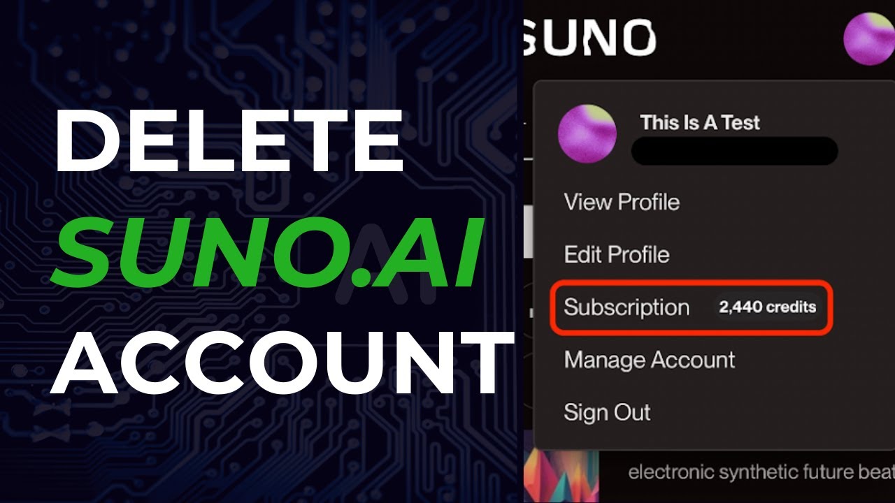 How to Delete Suno AI Account | Latest Guide - YouTube