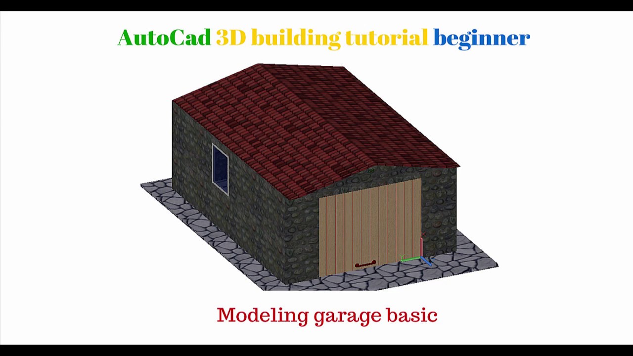 Autocad Modeling 3D object house (garage) tutorial for beginners / Part ...