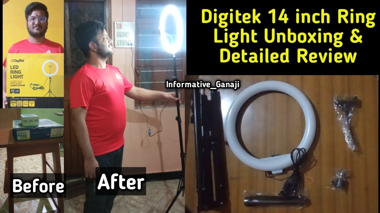 Digitek 14 inch Ring Light Review in Marathi | डिजिटेक Ring light ...