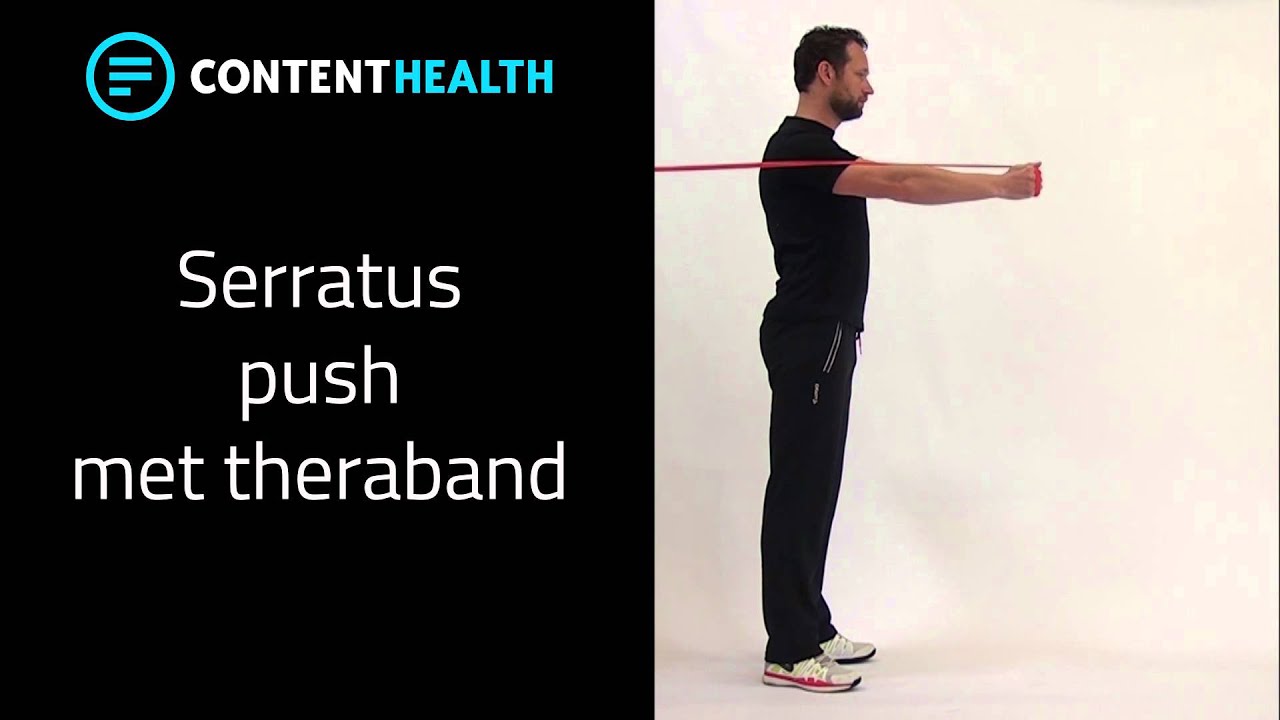 147 1 Serratus push met theraband - YouTube
