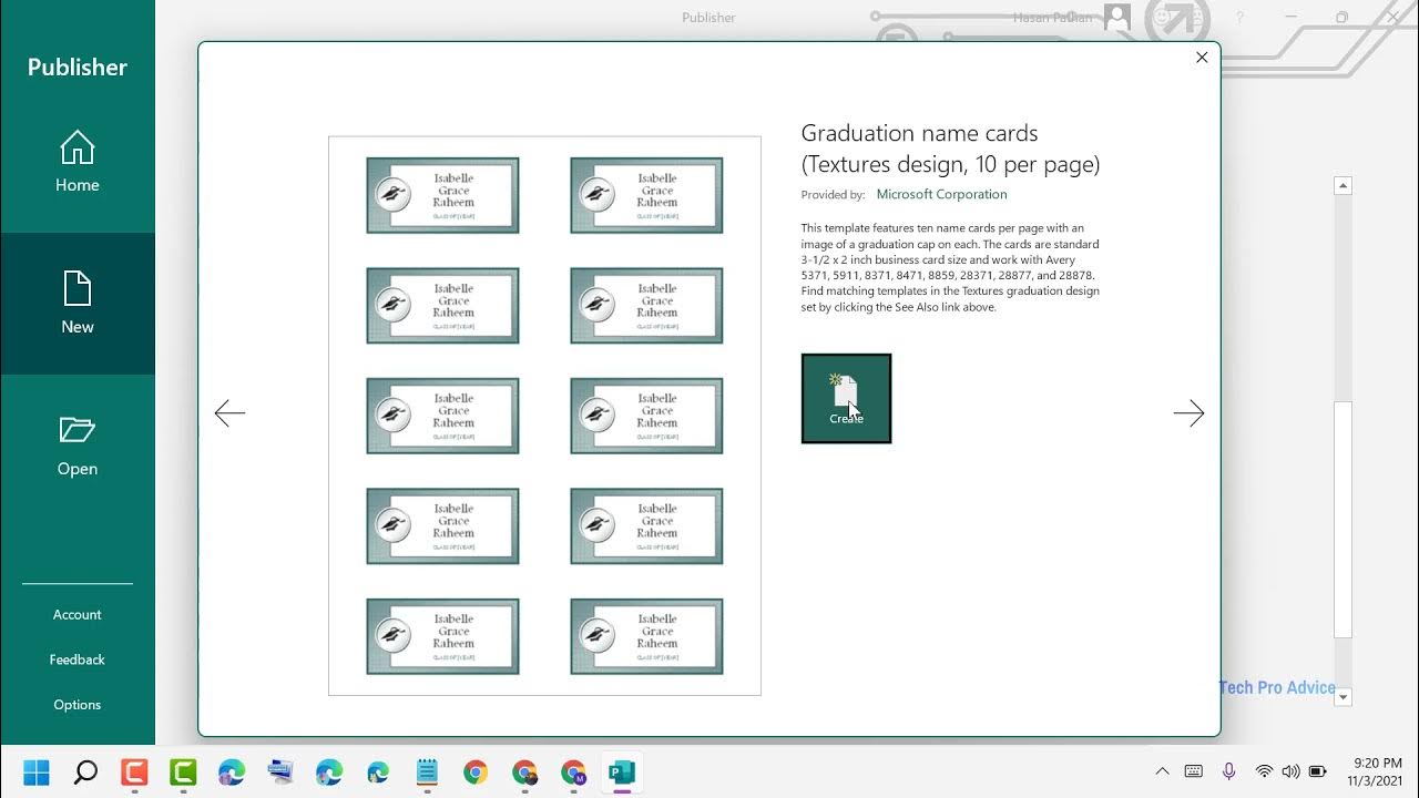 How to Create a Business Card in MS Publisher - YouTube