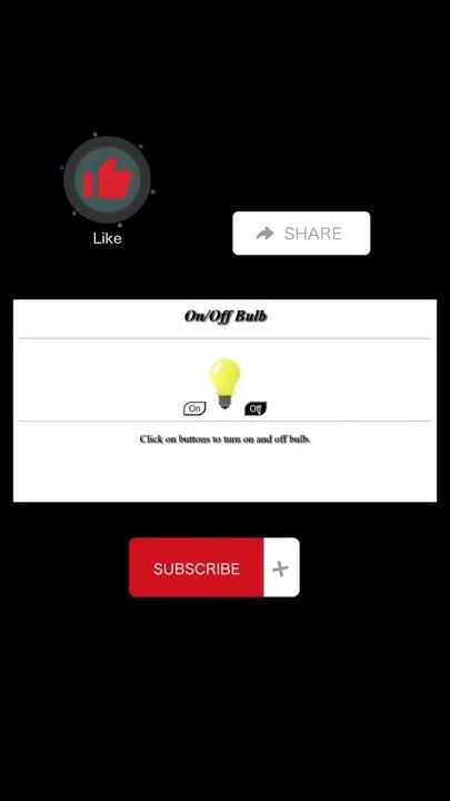 Html Css Task Bulb Onoff Javascript Vscode Coding Challenge Bulb On Off Youtube