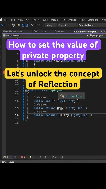 Reflection In C Most Asked C Sharp Interview Questions And Answers Csharp Shorts Coding 7142