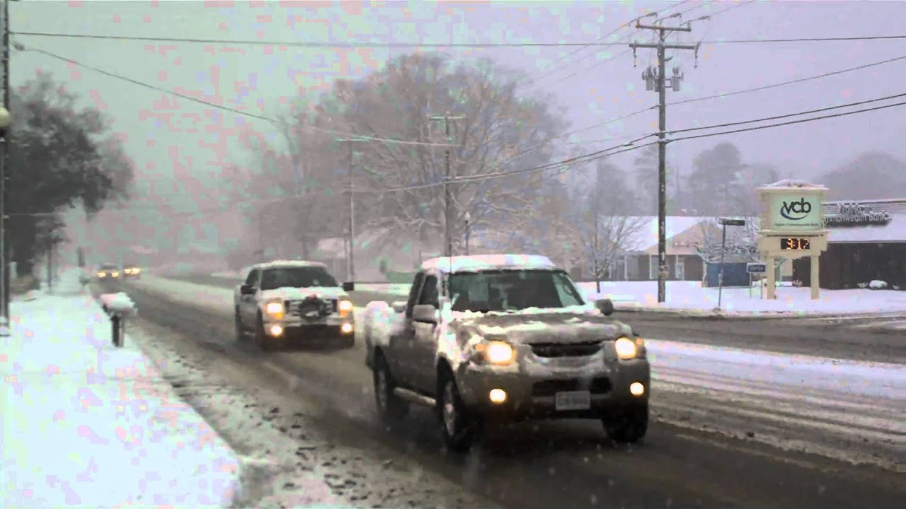 Rt. 10 Chester Va ON A Snow Day - YouTube