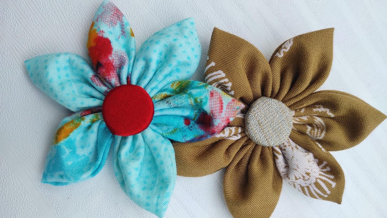 Easy Fabric Flower Making Tutorial - YouTube