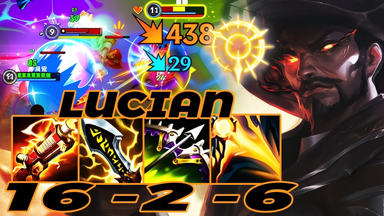 WILD RIFT LUCIAN ADC GAMEPLAY | 16 -2 -6 MVP | LUCIAN BUILD RUNES - YouTube