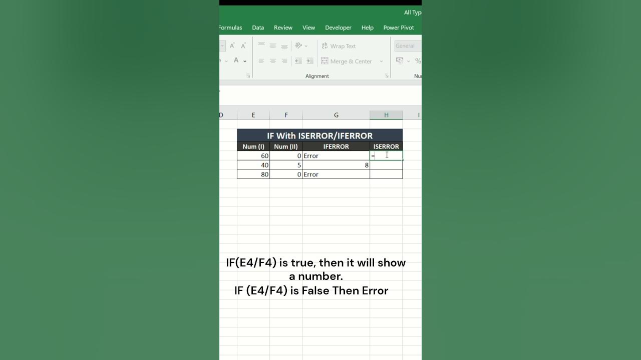 How to use IFERROR and ISERROR Functions in Excel || Part (V) # ...