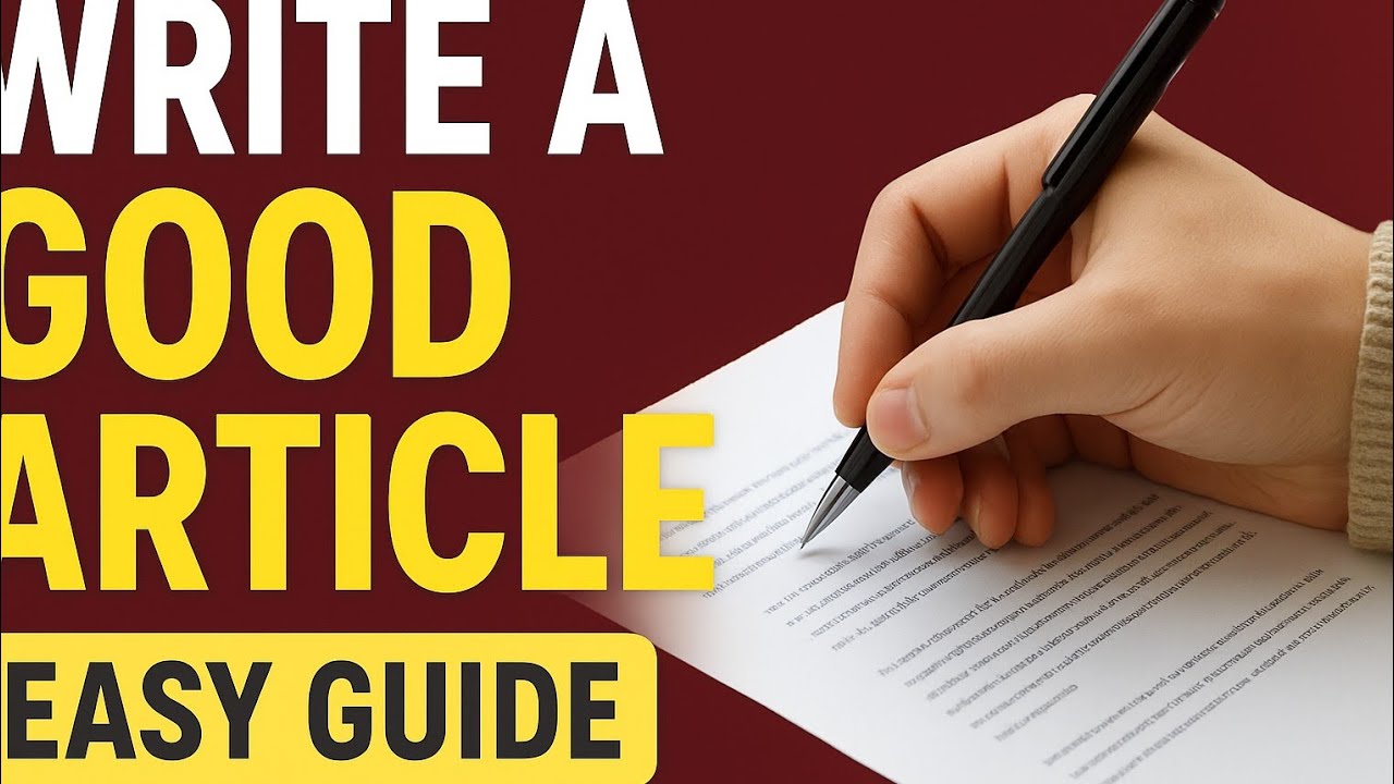 HOW TO WRITE A GOOD ARTICLE // WASSCE ARTICLE WRITING EXPLAINED STEP-BY ...