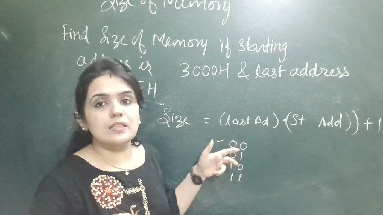 size of memory from starting and ending address | microprocessor 8085 - YouTube