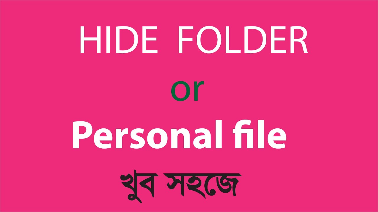 How To Hide Folder On Windows 10 Hide Folder Or Personal File Show how-to-hide-folder-on-windows-10-hide-folder-or-personal-file-show