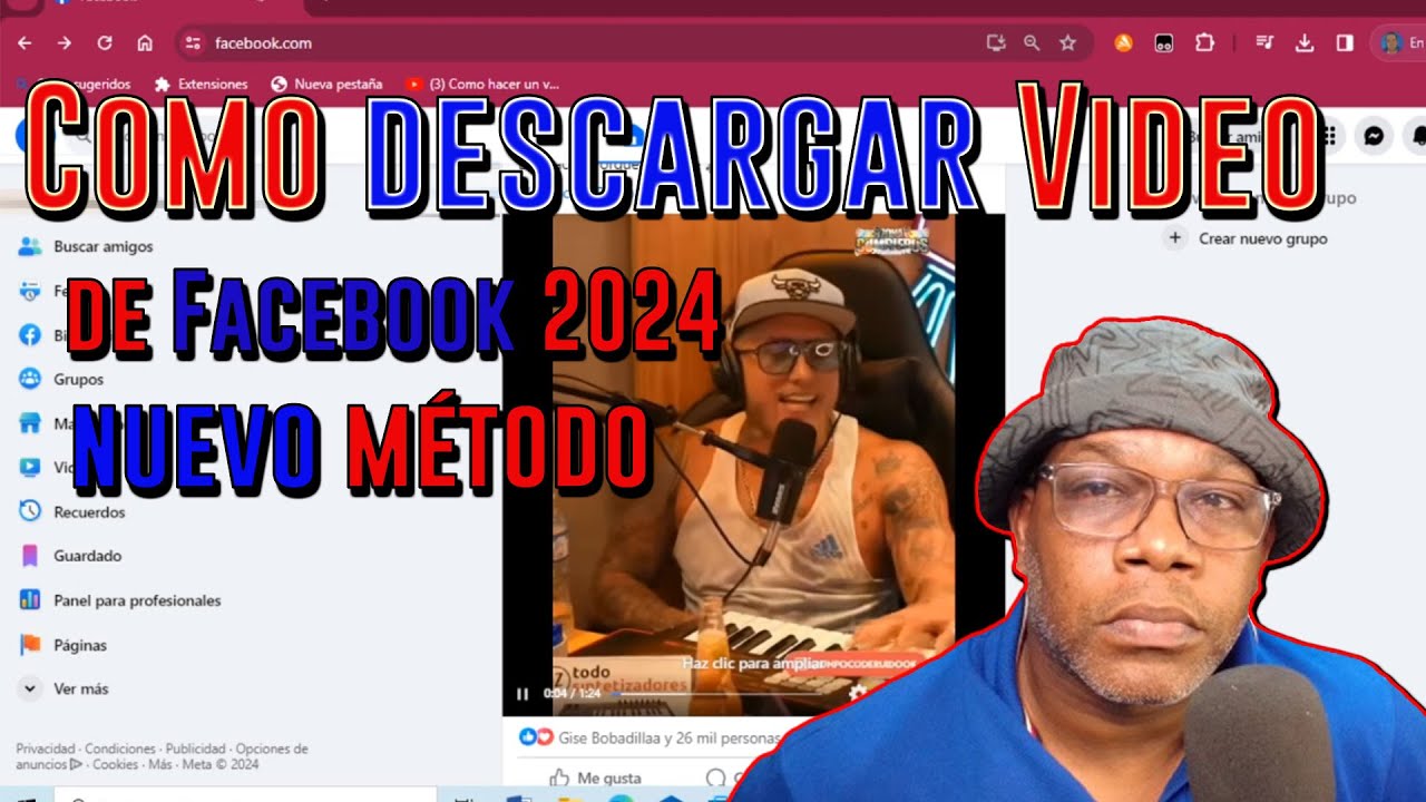 como descargar video de Facebook nuevo método tutorial 2024 - YouTube