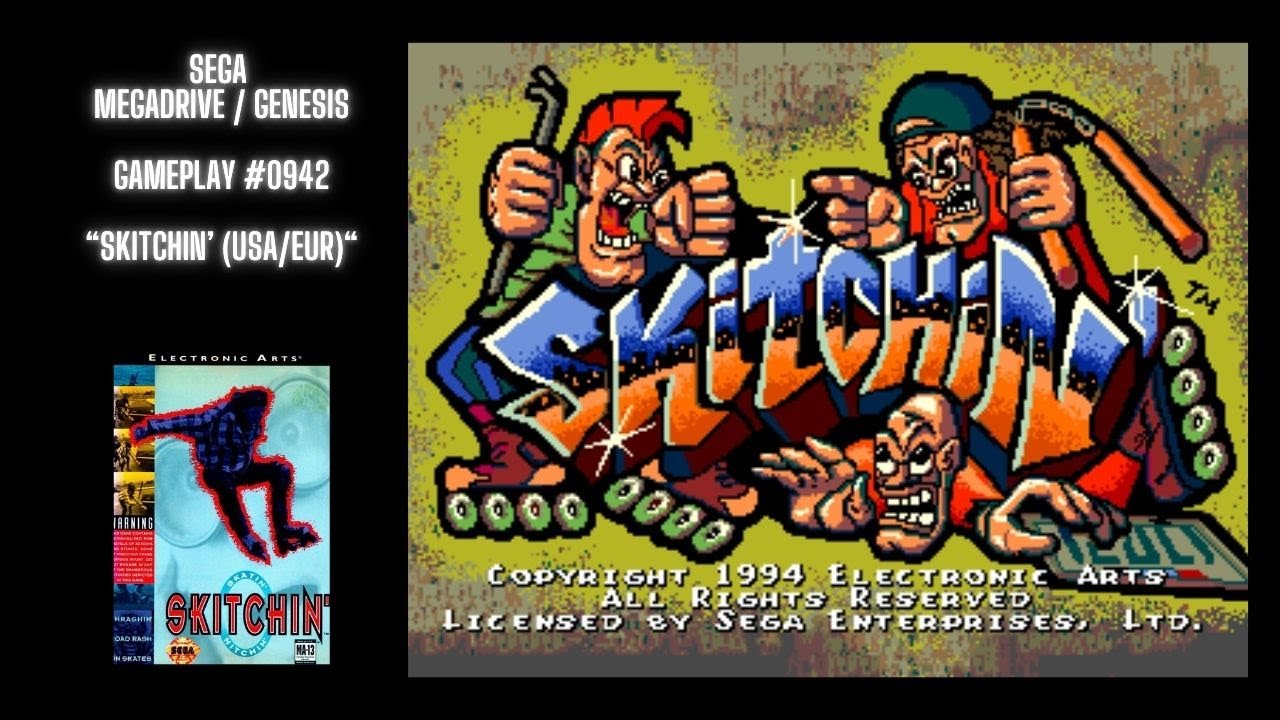 Skitchin' (USA/EUR) (Megadrive / Genesis / Gameplay #0942) - YouTube