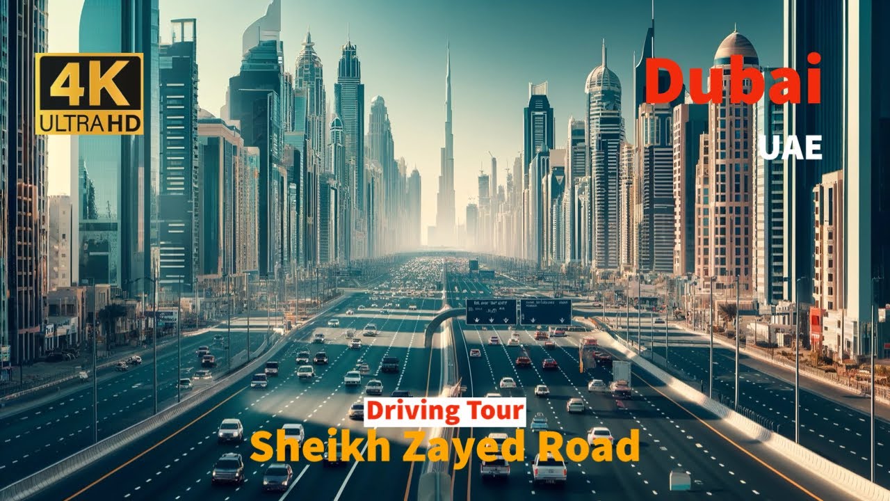 Driving in Dubai 2: (Sheikh Zayed Road: Jabel Ali to Mall of Emirates ...