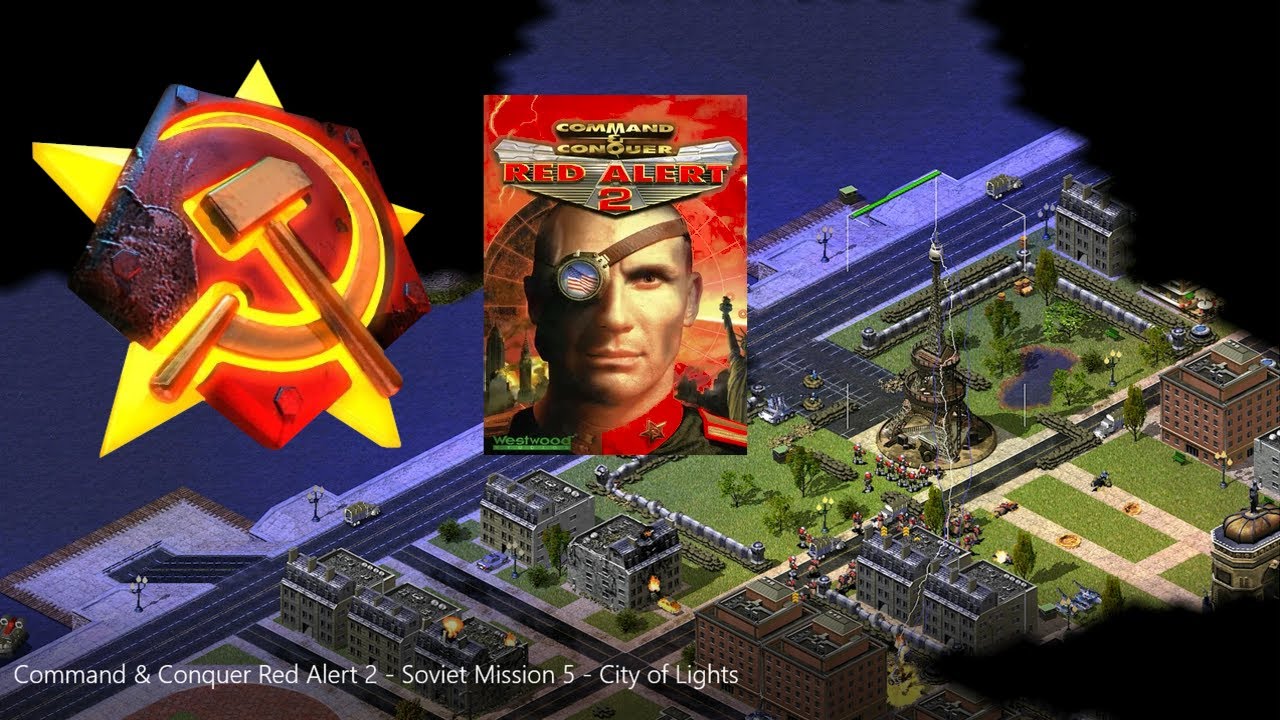 C&C: Red Alert 2 - Soviet Mission 5 - City of Lights - Hard Difficulty ...