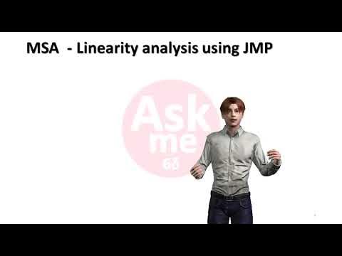 MSA-Linearity analysis using JMP - YouTube